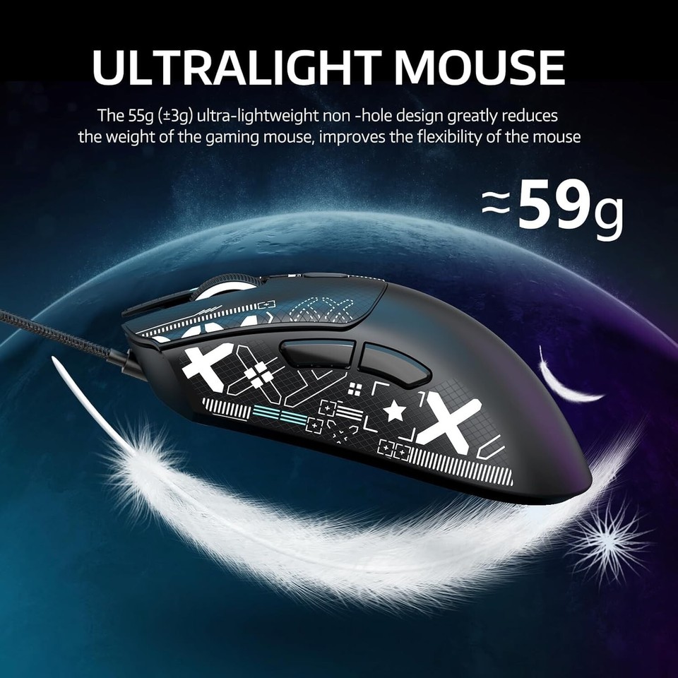 Attack Shark R1 Wireless Gaming Mouse, PixArt PAW3311 Optical Sensor ...