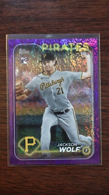 2024 Topps Series 2 JACKSON WOLF Rookie Purple Foil #'d /799 RC #523 ...