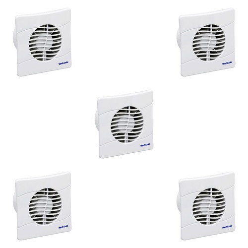 5 x VENT AXIA Bathroom / Toilet Extract Fans - 4". Ultra slim profile ...