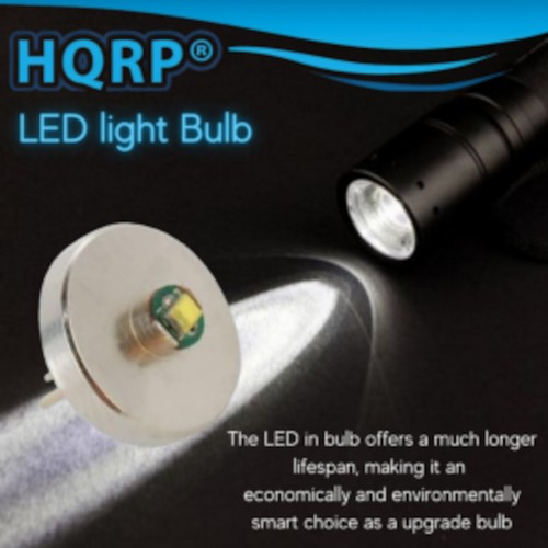 HQRP 3W Bi-Pin 90 Lumens Upgrade LED Bulb for Maglite 2AA Flashlights ...