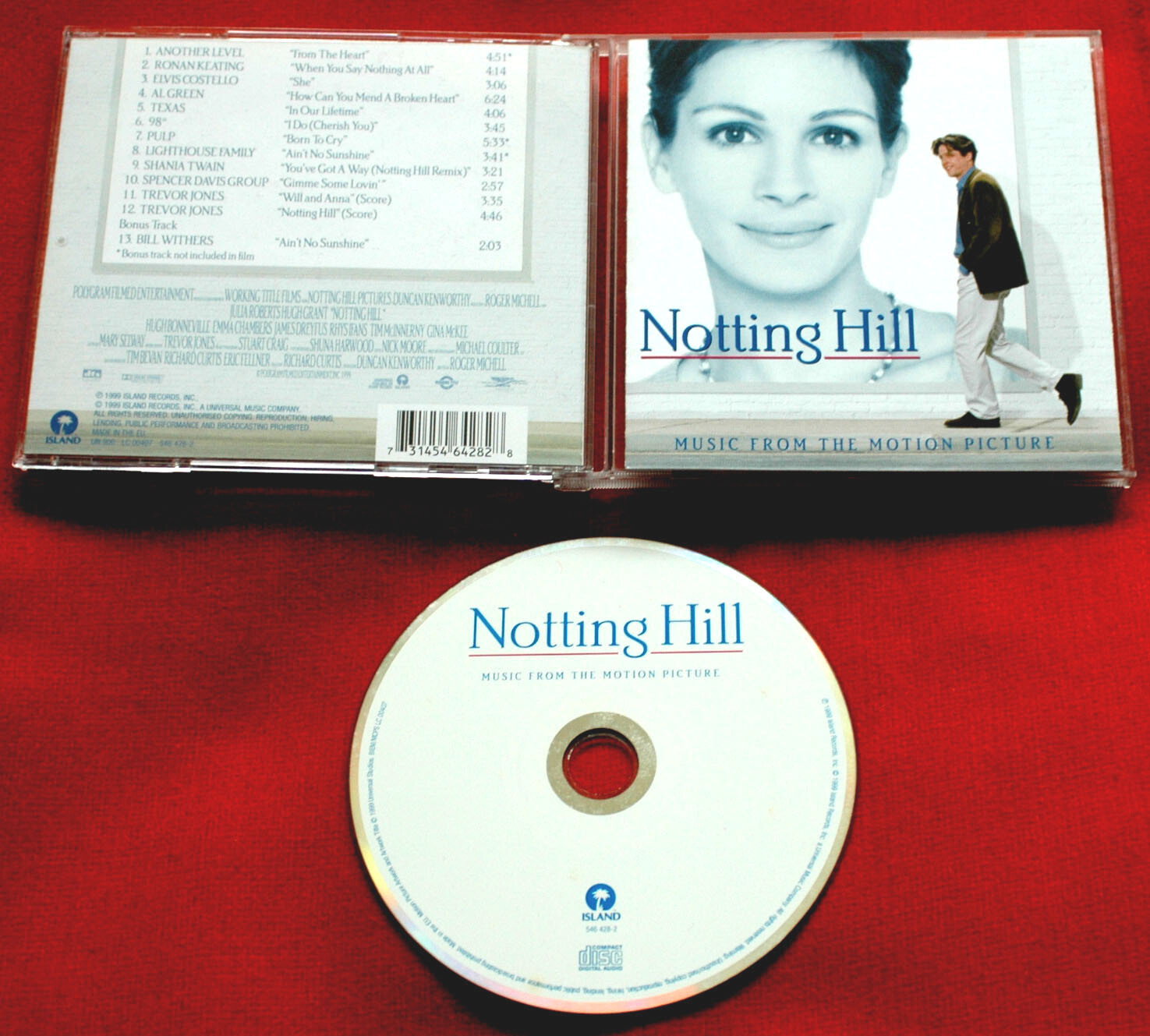 NOTTING HILL Soundtrack 1999 CD Elvis Costello TEXAS Pulp SHANIA TWAIN ...