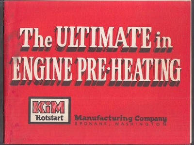 Kim Hotstart Diesel Engine Pre-Heater brochure 1960s | eBay
