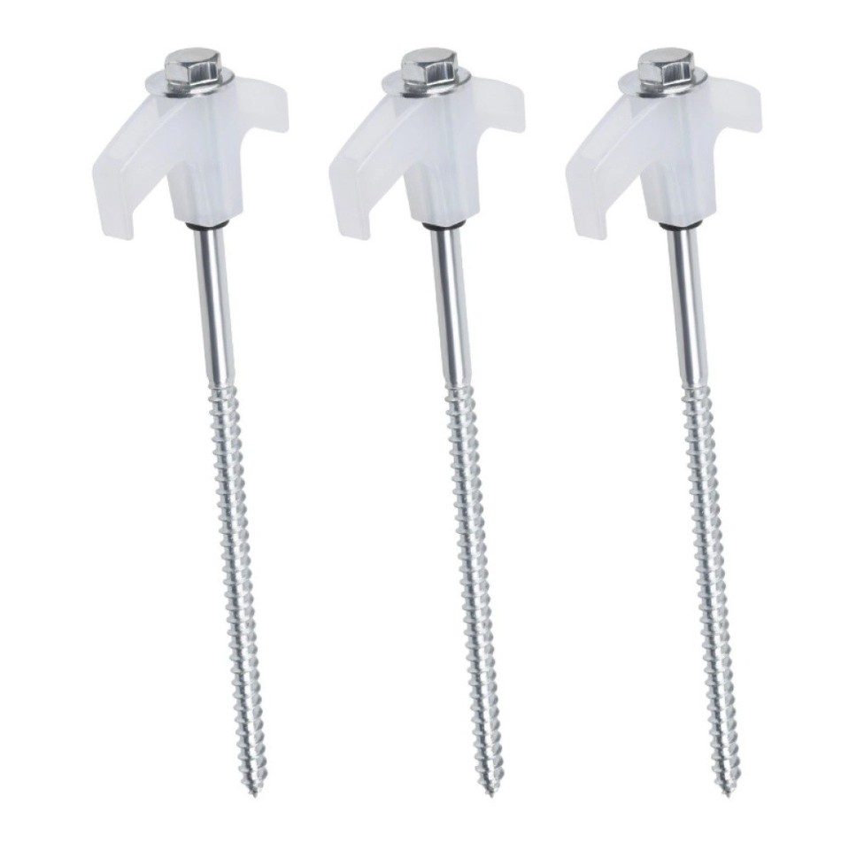 21pc Tent Pegs Steel Screw Pegs Heavy Duty Pegs Threaded for Camping ...