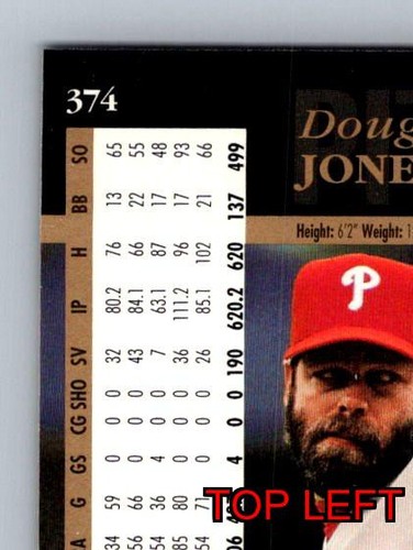 Doug Jones Pitcher Philadelphia Phillies Upper Deck 1994 Card 374 ...