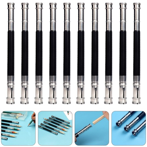 10Pcs Pencil Lengthener Metal Pencil Extender Double Ends Metal Pencil ...