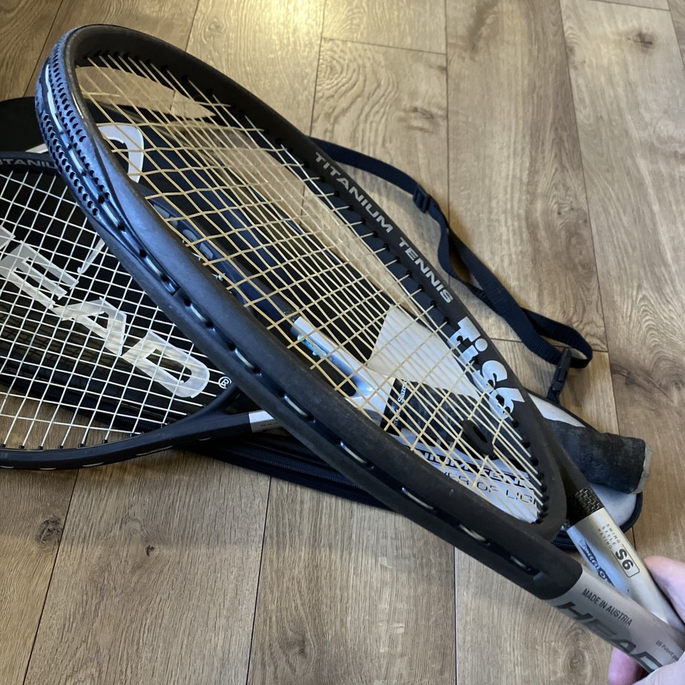 Head Ti S6 Titanium Tennis Racquet Xtra Long 4 1/4” Grip W/ Bonus S5 ...