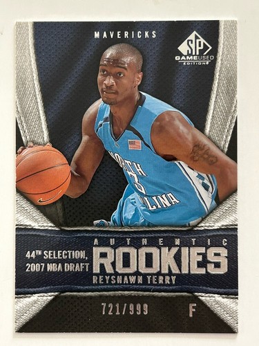 Reyshawn Terry 2007-07 UD NBA Authentic Rookies #’d 721/999 Dallas ...