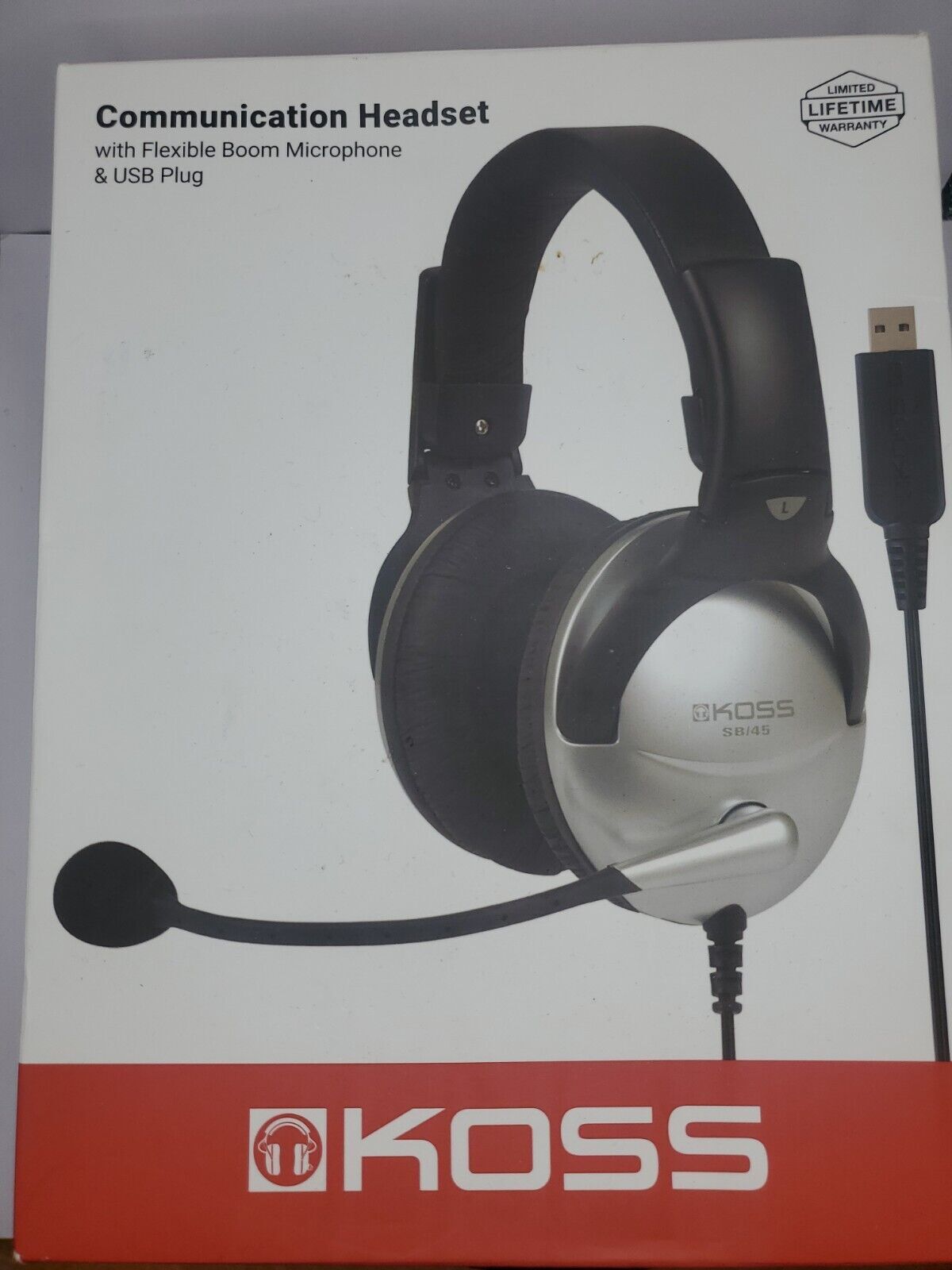 KOSS 178203 SB45 USB Full-Size Over-Ear Communication Headset for sale ...