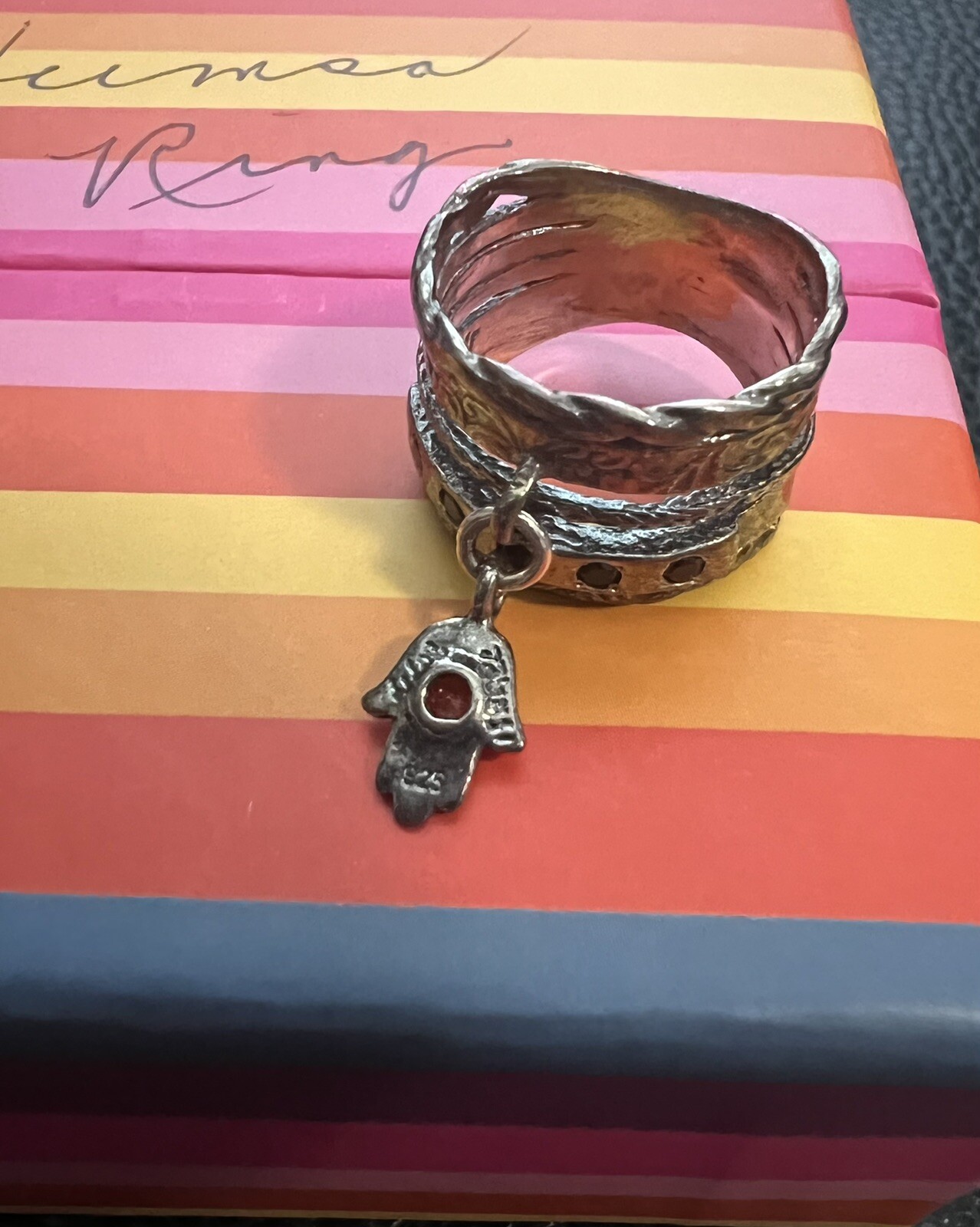 HSN Evine Designer Sterling Silver HUMSA ISRAEL RING … - Gem