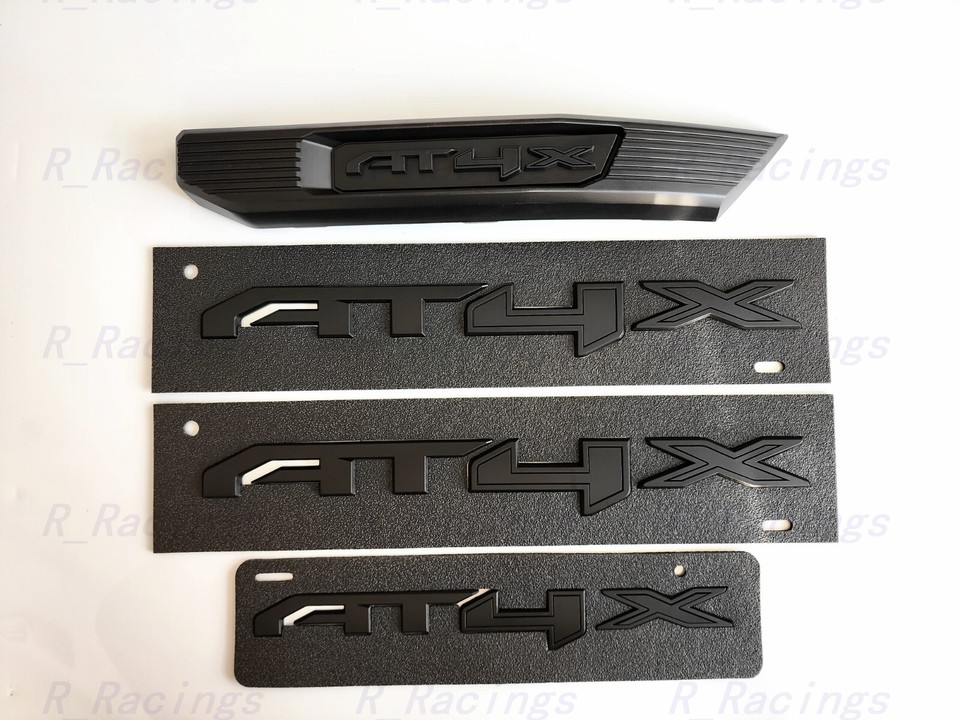 4PCS Matte Black Doors Front Rear AT4X Emblems GMC 2022+ Sierra 1500 | eBay