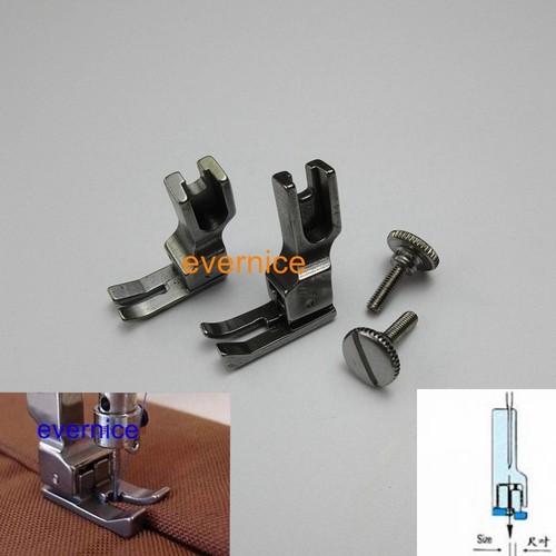 2 LEFT & RIGHT SIDE EDGE GUIDE COMPENSATING FOOT NARROW BASE for SINGER ...