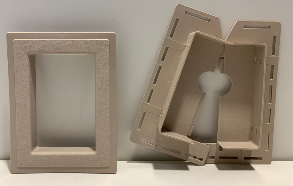 Beige Hose Bib Split Recess J-Block Mounting Block MBLOCKR EX Vinyl ...