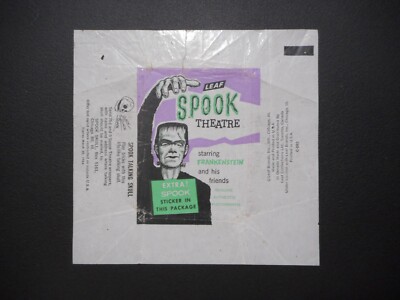 1961 SPOOK THEATRE CARD PACK WRAPPER LEAF *FRANKENSTEIN* | eBay