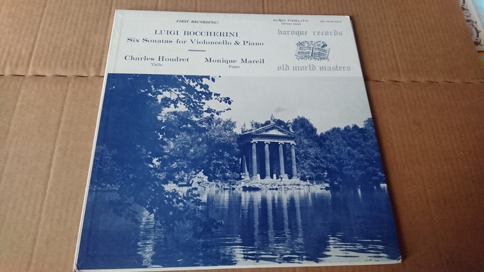 CHARLES HOUDRET CELLO MONIQUE MARCIL PIANO BOCCHERINI SONATAS BAROQUE ...