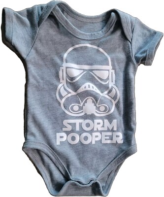 Star Wars Storm Pooper Gray And White Baby One-Piece | eBay