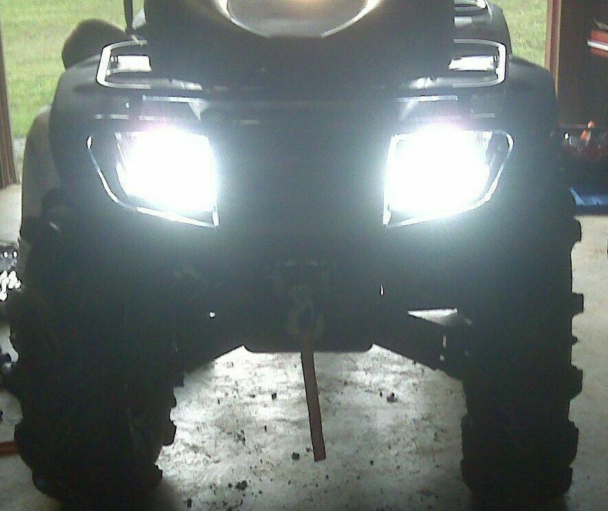 HEADLIGHTS FOR YAMAHA GRIZZLY 660, 400, 450, 350, 125 SUPER WHITE LED ...