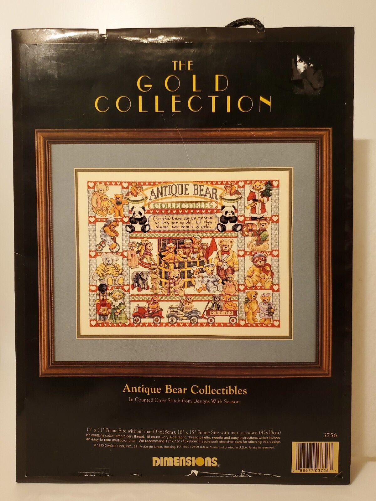 Dimensions THE GOLD COLLECTION Cross Stitch Kit Antique Bear ...
