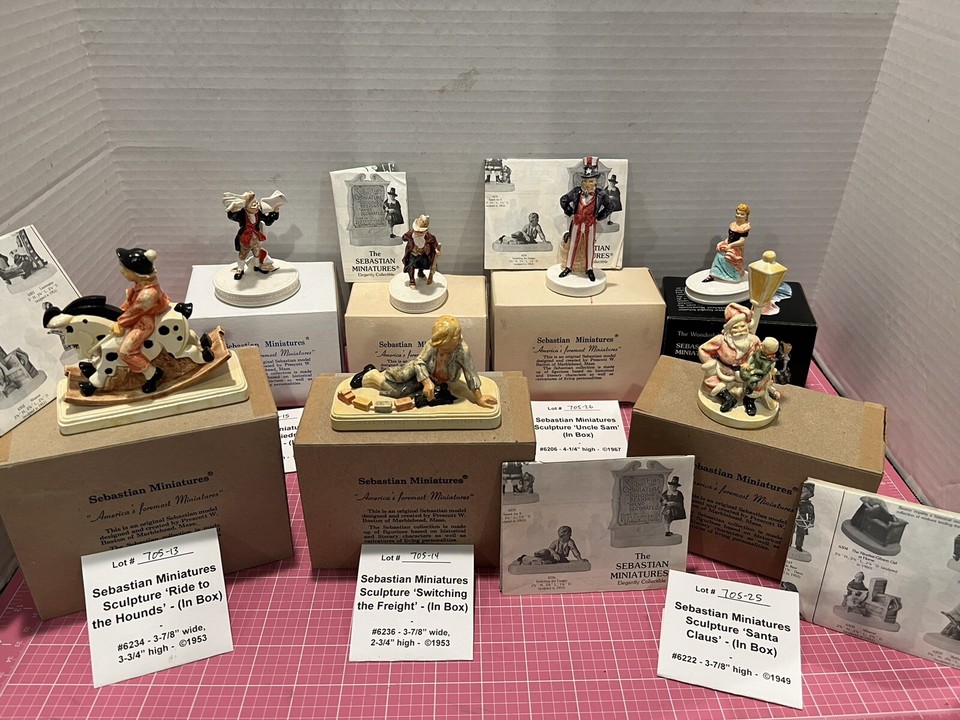 Sebastian Miniatures: Vintage Lot Of 7 In Boxes | eBay