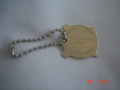 Vtg. ENDO HYCODAN SYRUP ADVERTISING SCREWDRIVER TOOL KEYCHAIN w/ BEADED ...