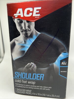 ACE Adjustable Reusable Shoulder Wrap Cold and Hot Therapy Pain Relief ...
