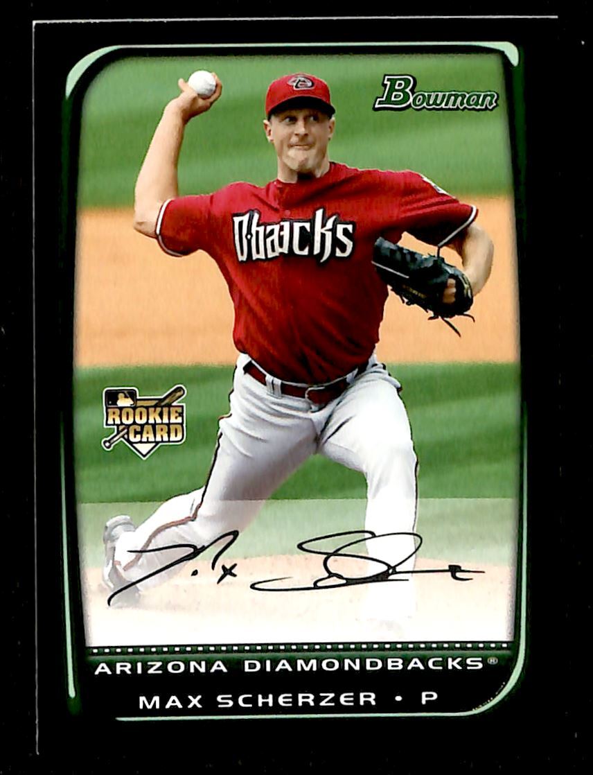 2008 Bowman Draft Picks & Prospects Max Scherzer Rookie Arizona ...