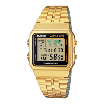 CASIO A500WGA-1 A500 WORLD TIME MEN'S GOLD DIGITAL WATCH | eBay