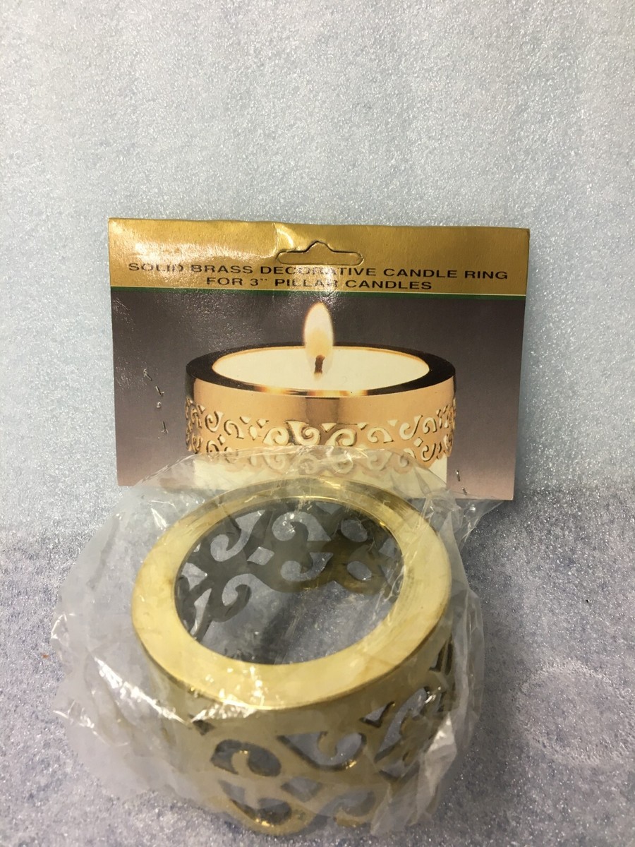 Decorative Candle Rings Pela Pillar Ring Warm Gold Midcentury Modern
