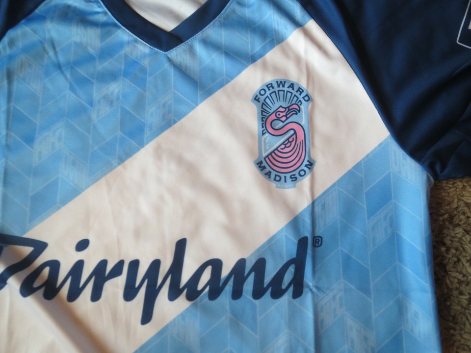 Madison Forward Flamingo Light blue Soccer Jersey Shirt Madison WI ...