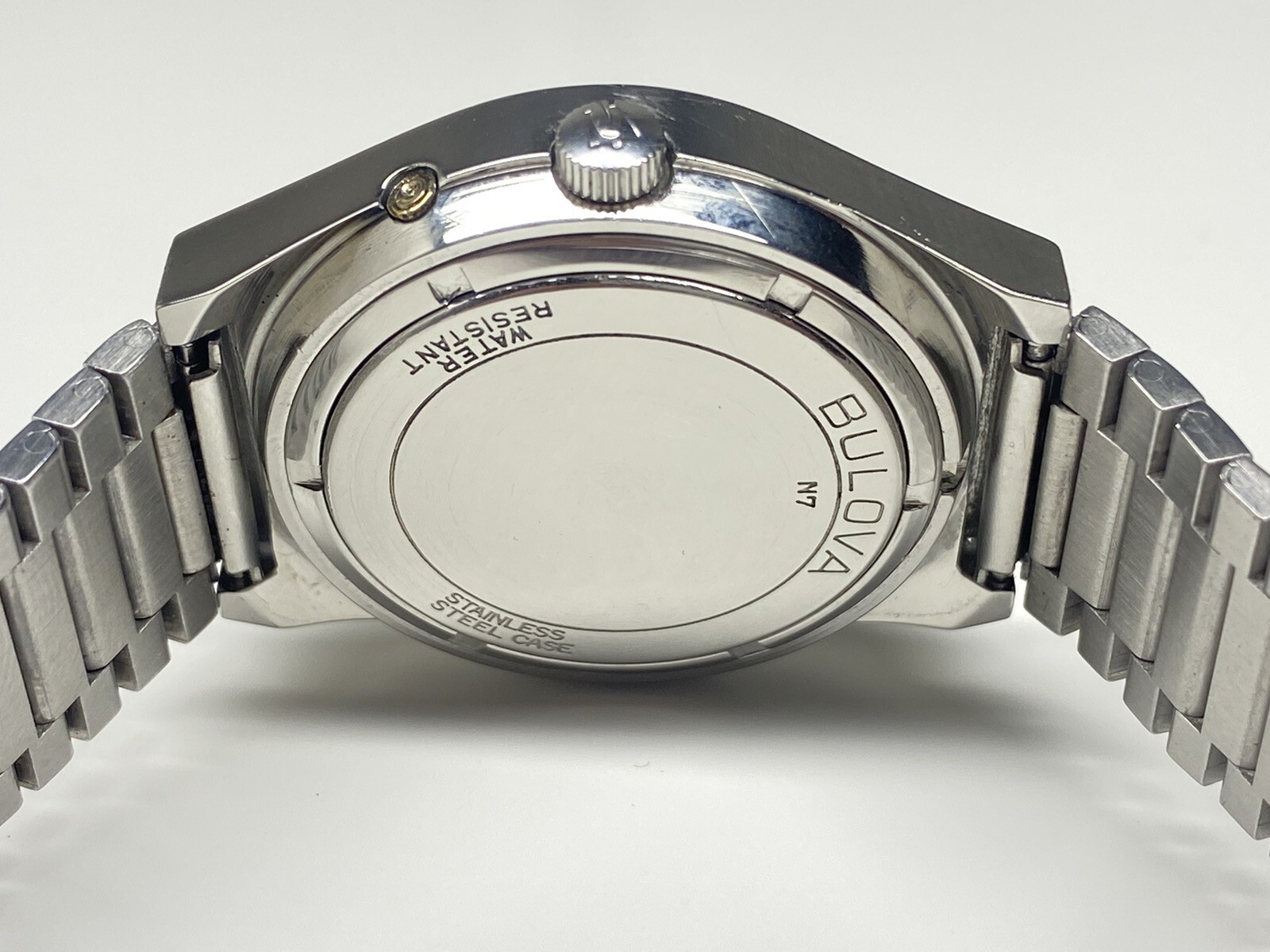 beautiful vintage bulova accutron dual day quartz stainless steel ...