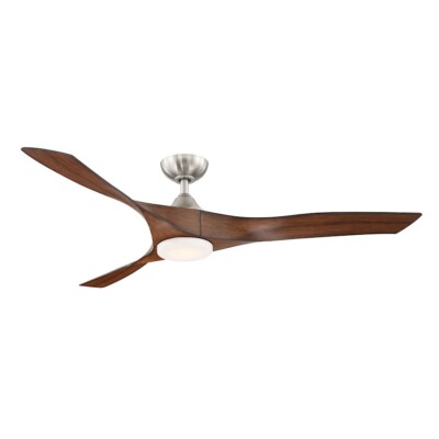 Wind River Fans Willow 60" Smart Ceiling Fan, Nickel/Opal Lens ...