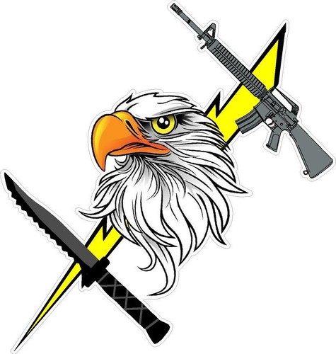 Tactical SWAT Eagle head Reflective Vinyl Decal Deputy Sheriff Trooper ...