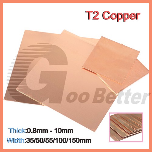 T2 Copper Sheet Plate Metal guillotine Offcuts 0.8mm to 10mm Thick ...