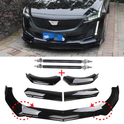 Front Bumper Lip Splitter Spoiler Strut Rod Bod Kit For Cadillac ...