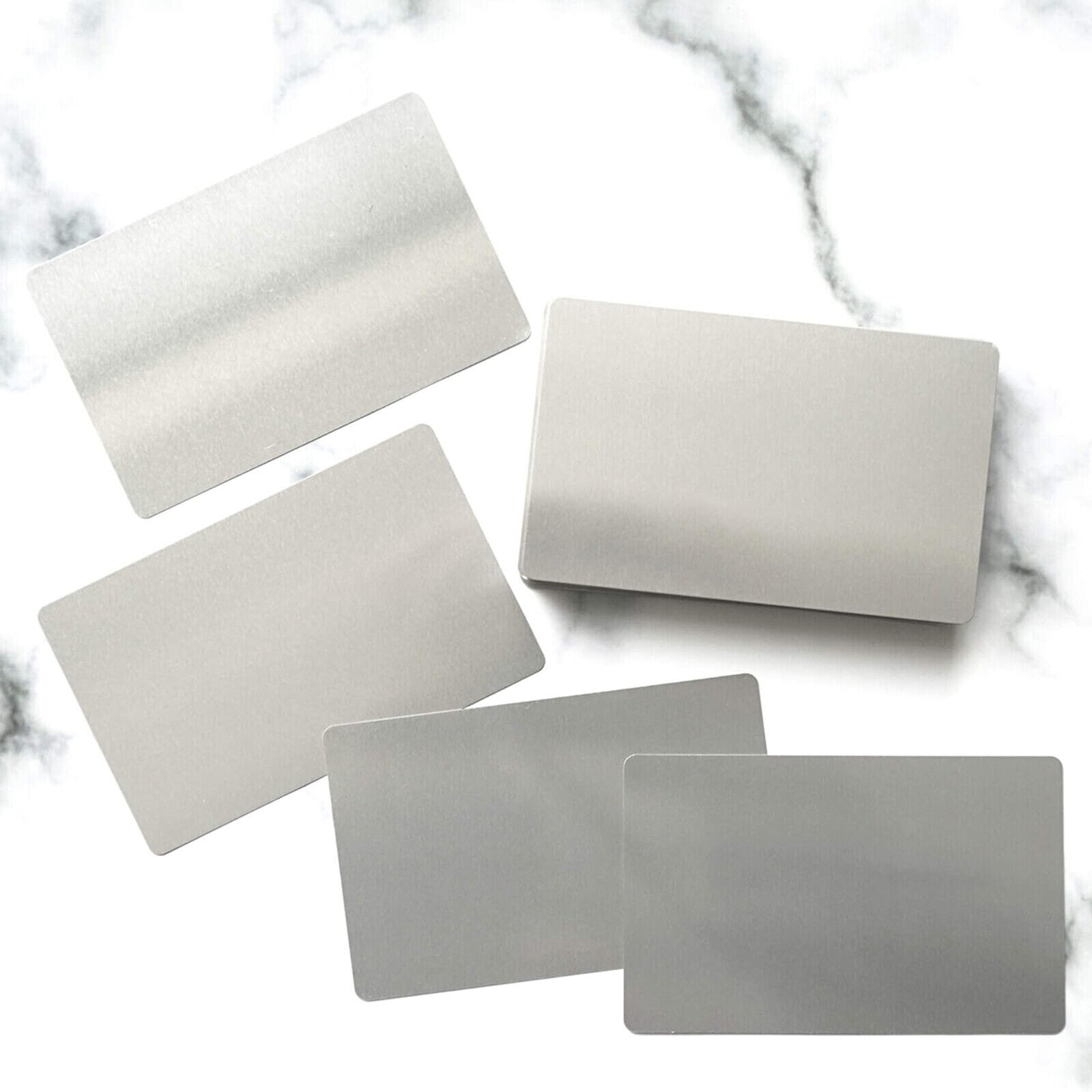 50X Metal Marking Blank Business ID Cards Name Cards Aluminum Alloy 3 ...