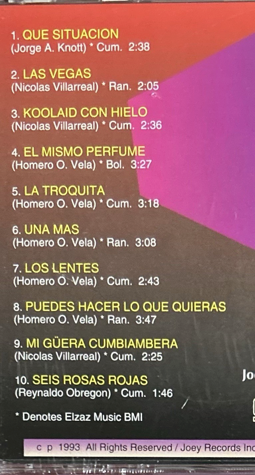 NICK VILLARREAL-QUE SITUACION-1993 JOEY RECORDS-PURO TEJANO CONJUNTO ...