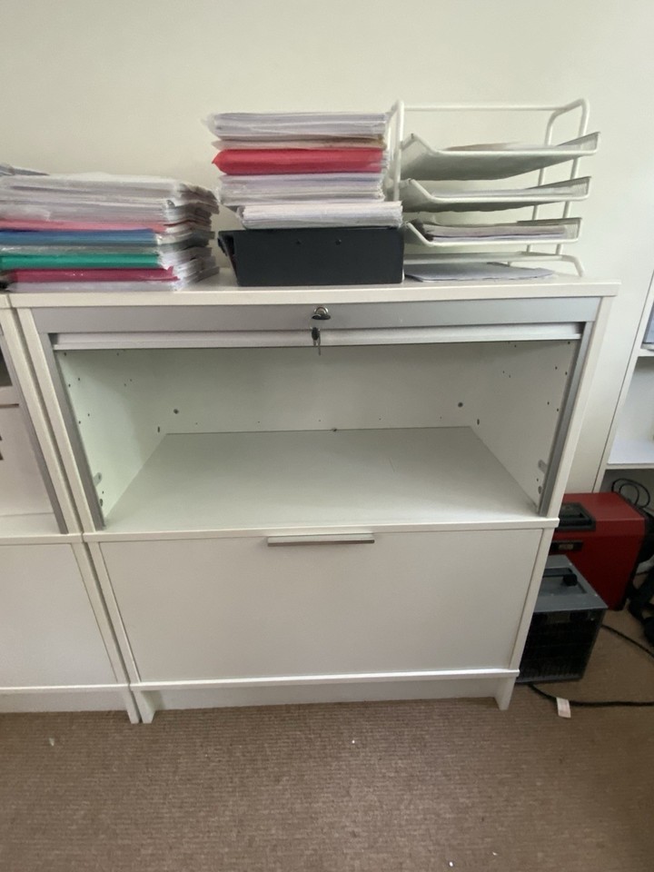 IKEA Galant White Combination Lockable Filing Cabinet Incl Drop File ...