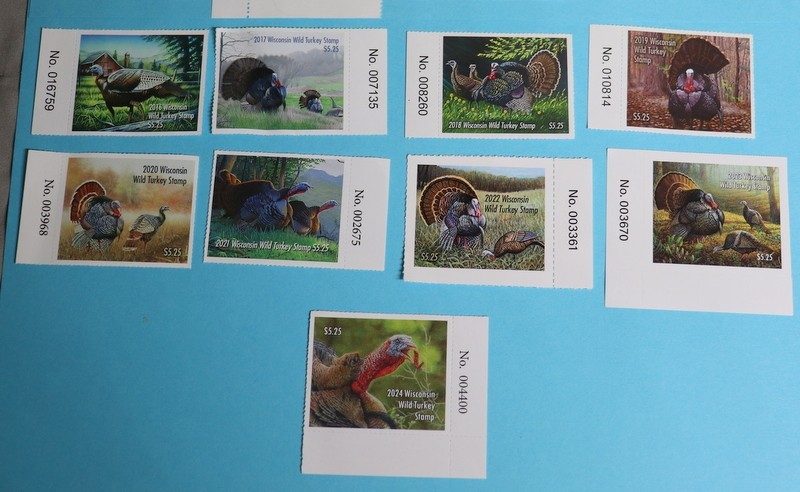 25 Wisconsin Turkey Stamps 2020 - 2024 | eBay