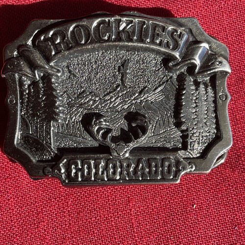 The Great American Buckle Company, Rockies Colorado, Brass, 1980, 3” X ...
