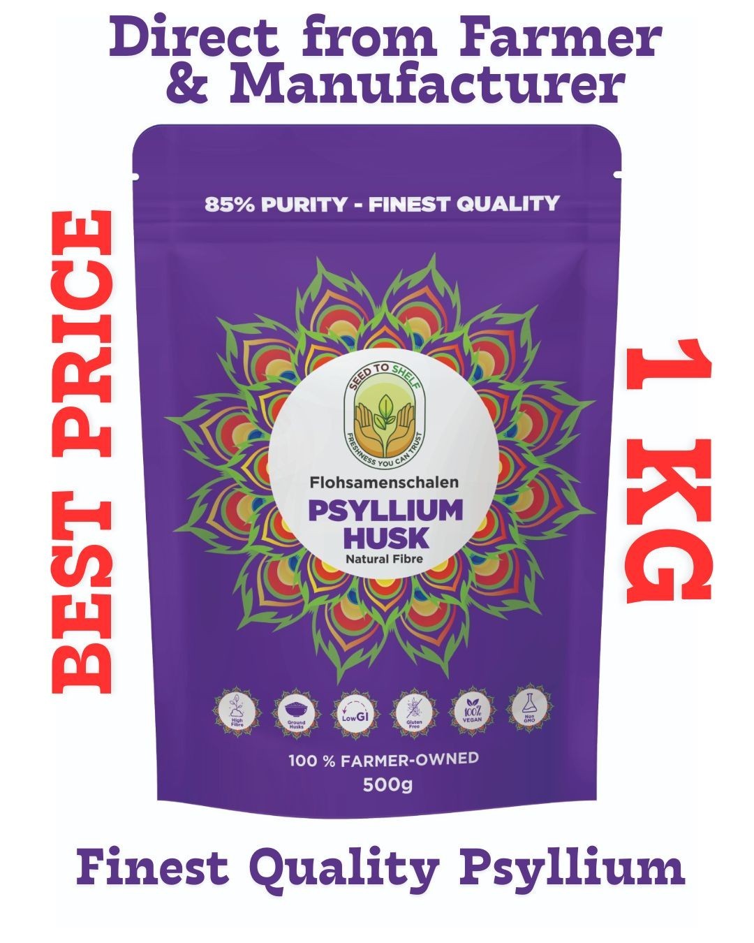 ( 1 KG ) Premium Psyllium Husk Powder - Finest Quality | Direct From ...
