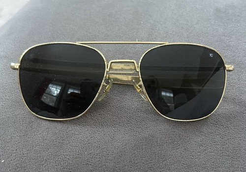 Vintage AO American Optical Military Pilot Sunglasses Aviators Vietnam ...