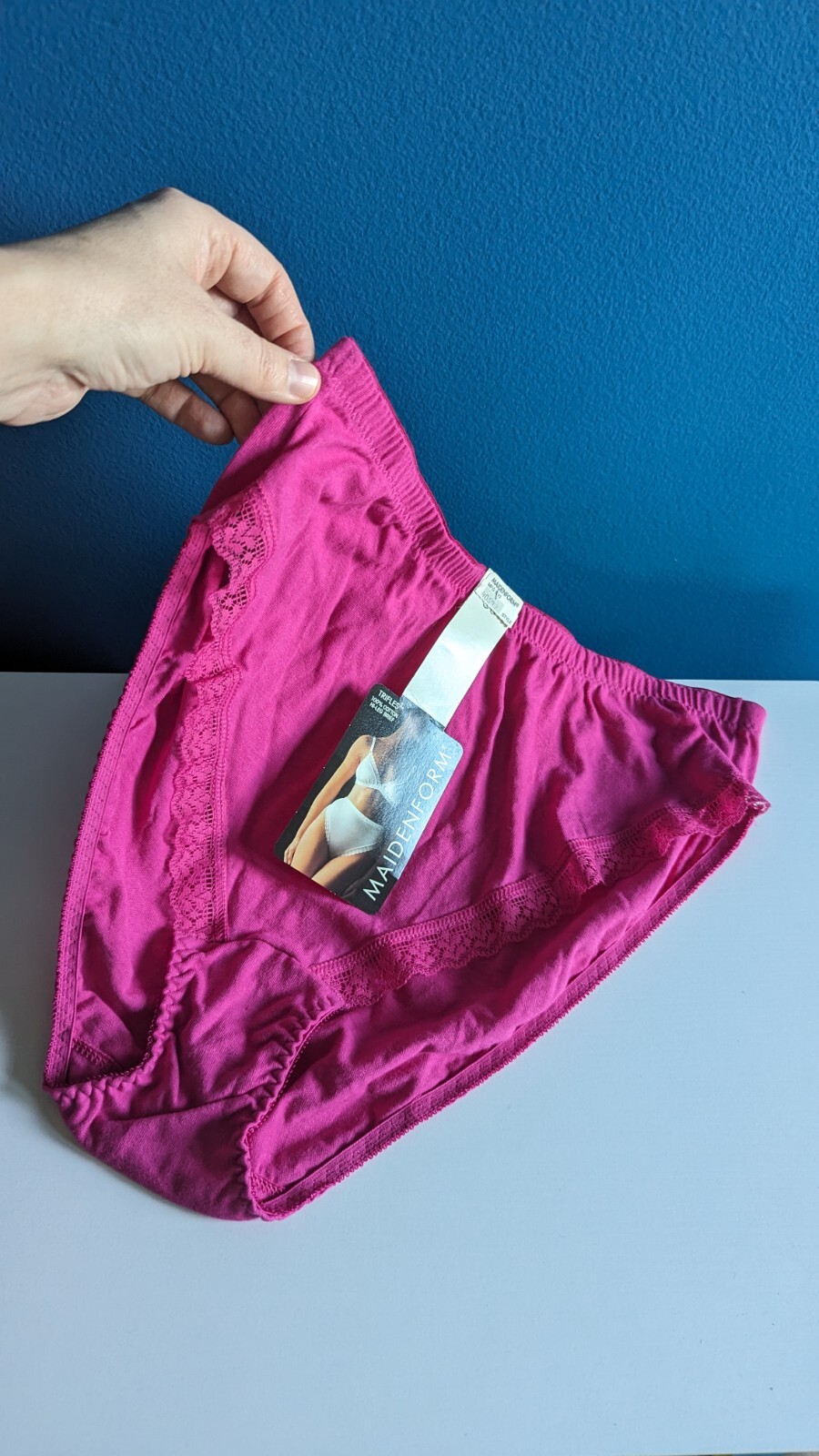 Vintage Maidenform TRIFLES Panties NWT Sz 7 Magenta NOS 90s Cotton 2 ...