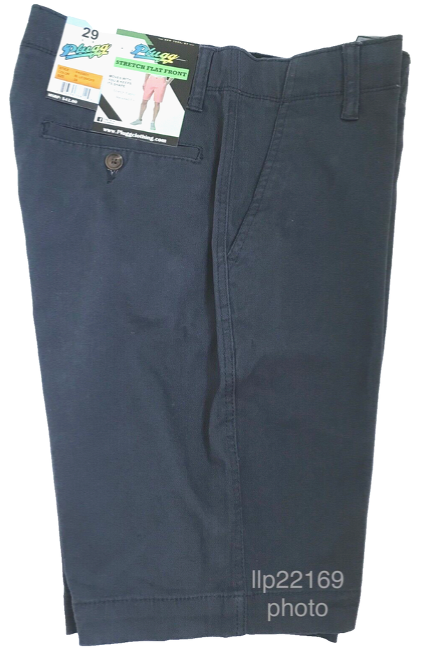 PLUGG CLOTHING Men's Shorts (SIZE 29) Flex Waist Flat Front BLUE SMOKE ...