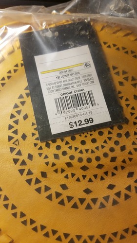 Purse 7" Art Class Golden Yellow Round Design Target w/ Shoulder Strap ...