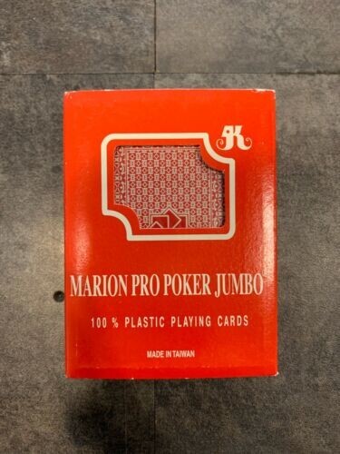 SEALED - Marion Pro Poker Jumbo plastic Playing Cards | eBay
