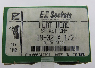 EZ Sockets Flat Head Socket Cap 10-32 x 1/2 100 per Box | eBay
