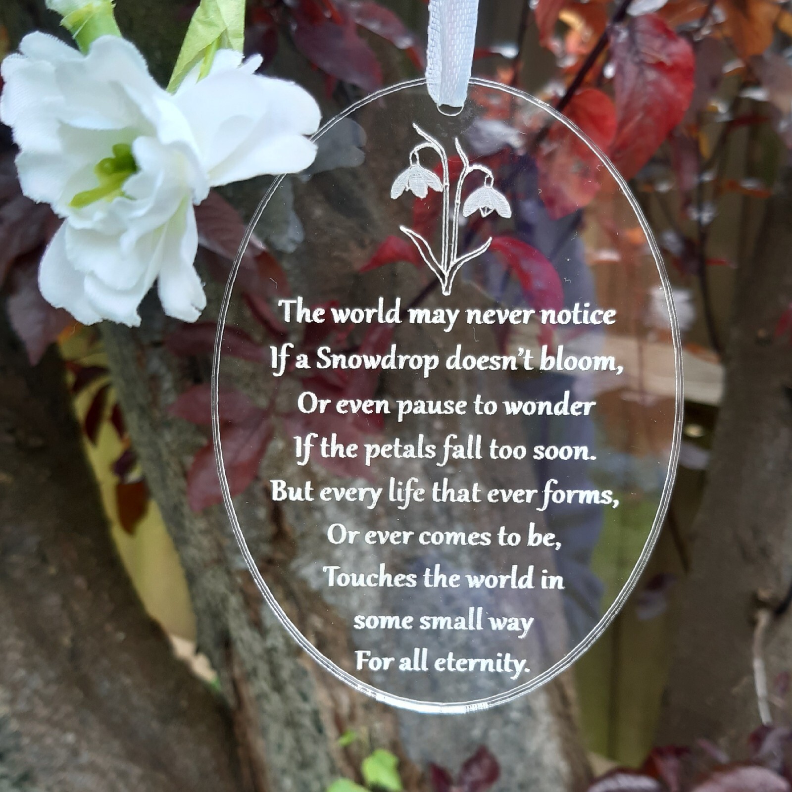 Baby Loss and Miscarriage SNOWDROP Keepsake In Memory Gift Sympathy ...