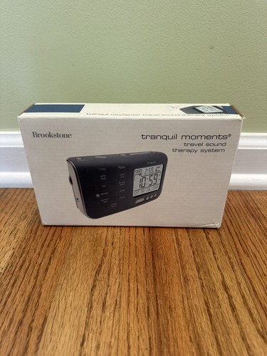Brookstone Alarm Clock Tranquil Moments Travel White Noise Sleep ...