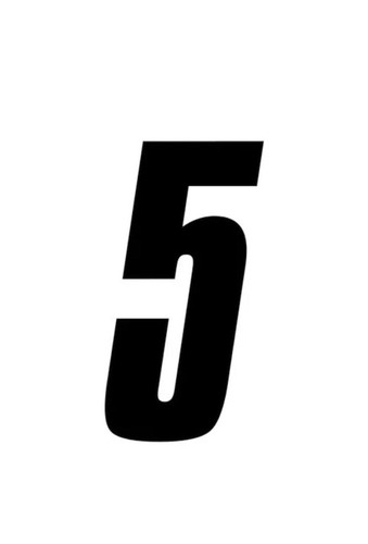 Racing Number #5 Motorcycle Vinyl Decal Sticker you choose size and ...