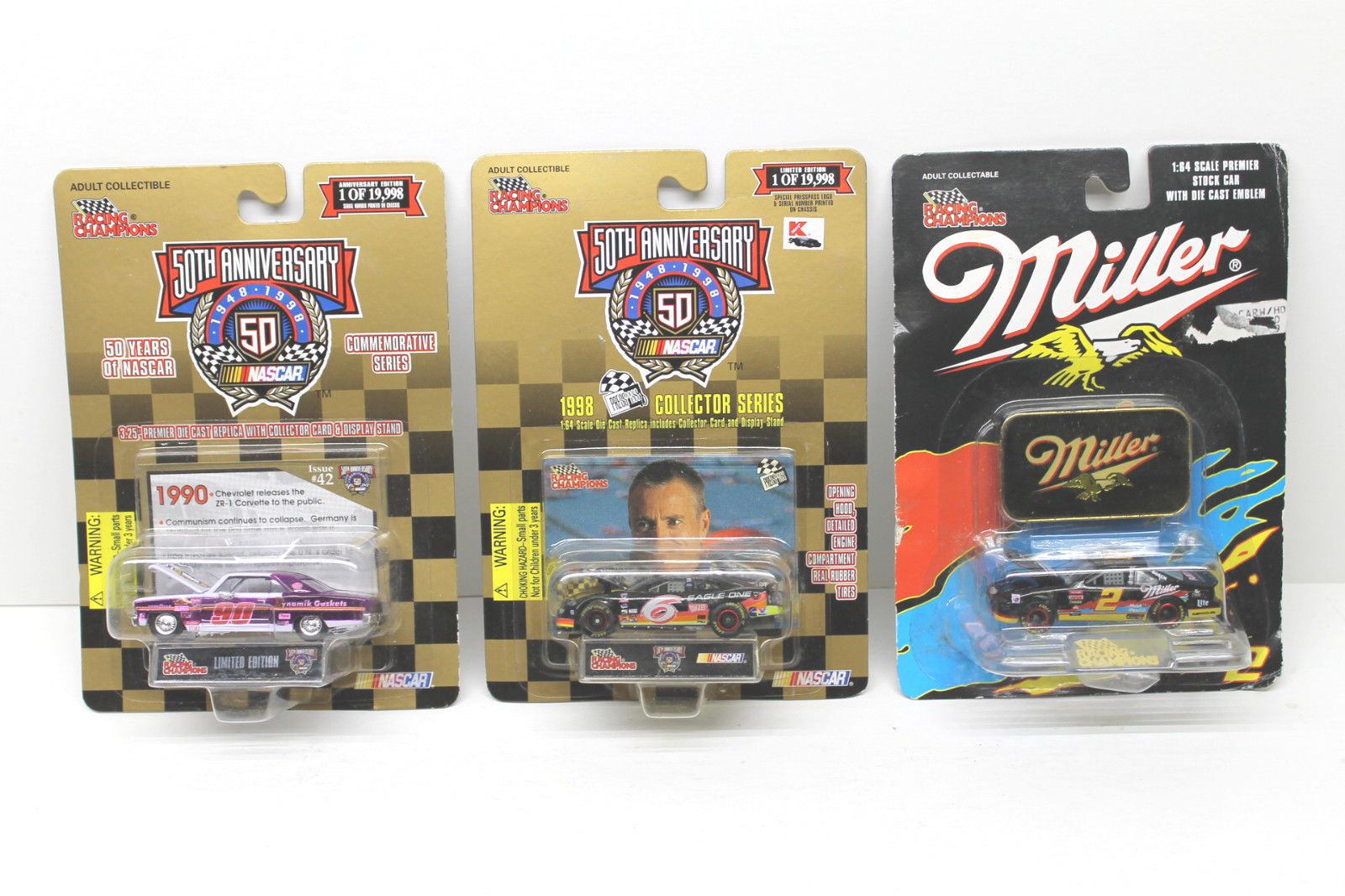 18 Vintage 1990s Racing Champions Die Cast NASCAR NHRA 1:64 Stock Cars ...