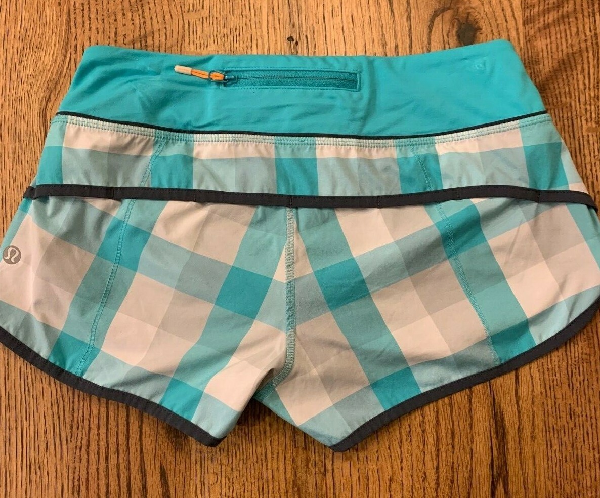 Lululemon Wet Dry Warm Speed Shorts Lagoon Checkmate … - Gem